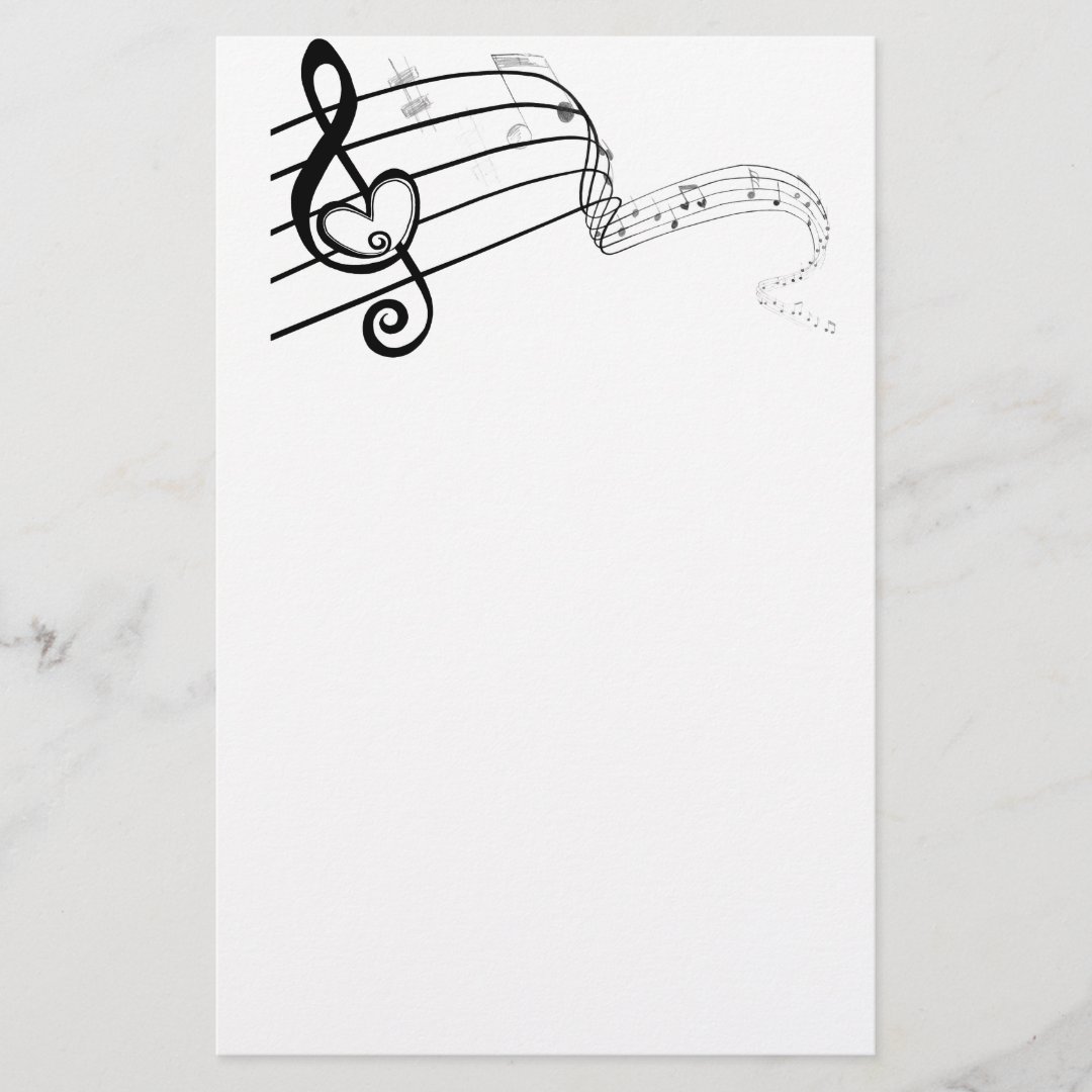 Love of Music Stationery | Zazzle