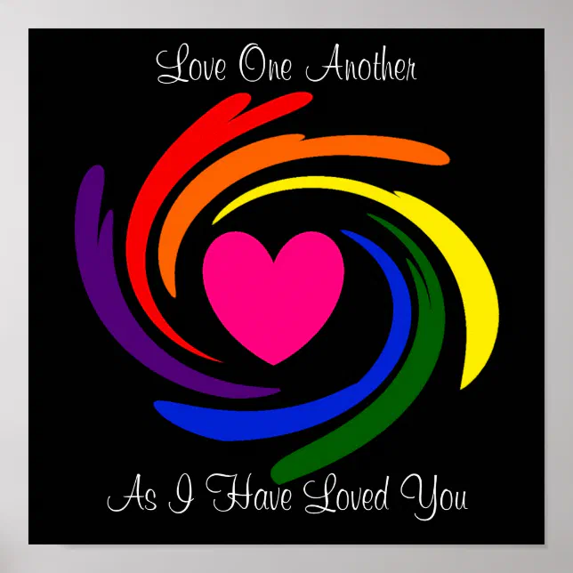 LOVE ONE ANOTHER POSTER | Zazzle