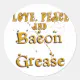 Love Peace & Bacon Grease Classic Round Sticker | Zazzle