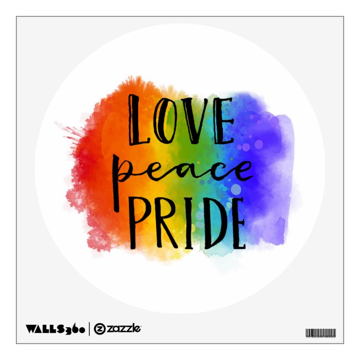 Love Peace Pride Wall Decal | Zazzle.com