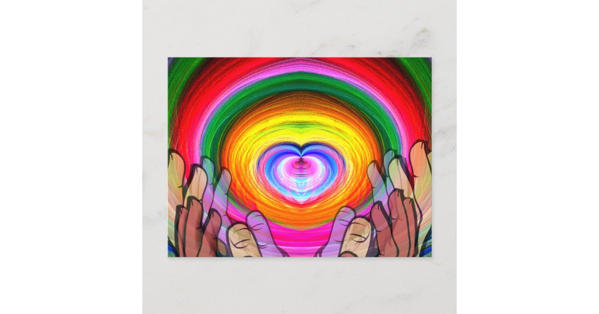 Love,Peace & Unity_ Postcard | Zazzle