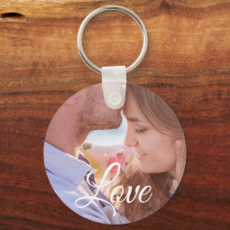Love Personalized Photo Couple's Key chain | Zazzle