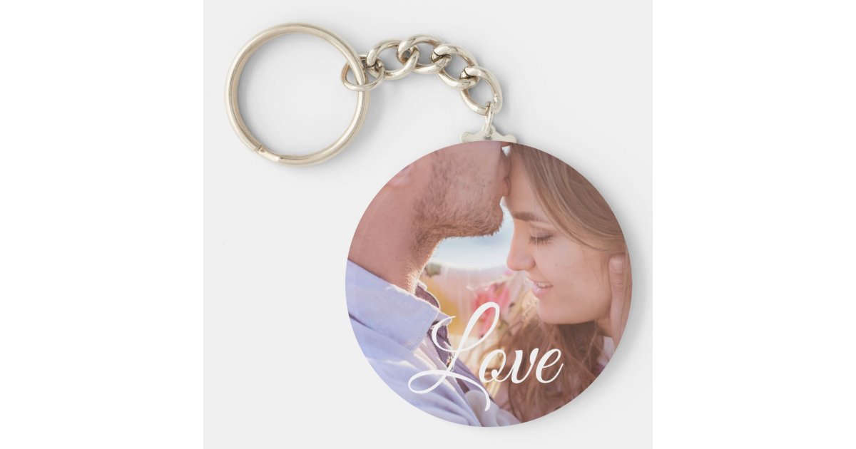 Love Personalized Photo Couple's Key chain | Zazzle