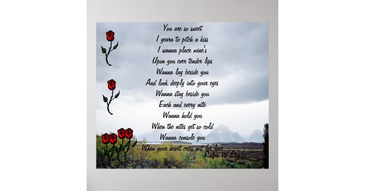 Love poem poster | Zazzle