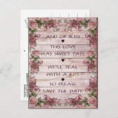Love poem save the date postcard | Zazzle