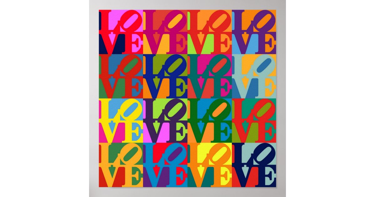 Love Pop Art Poster | Zazzle