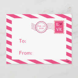 Love Postmark Classroom Valentines for Kids Holiday Postcard | Zazzle
