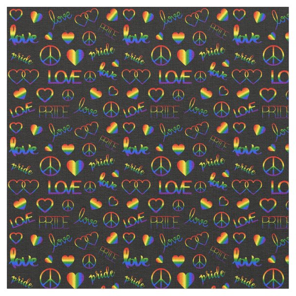 Gay Pride Fabric Rainbow Man Love Fabric | Zazzle.com