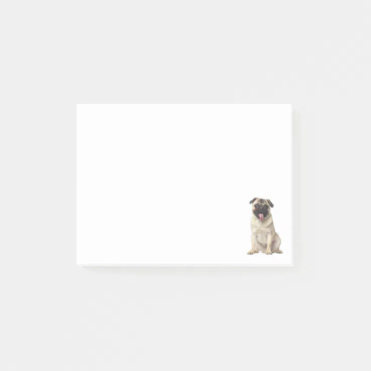 Love Pug Puppy Dog Post IT Sticky Notes | Zazzle