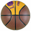 LOVE Purple and Golden Yellow Personalized Basketball | Zazzle