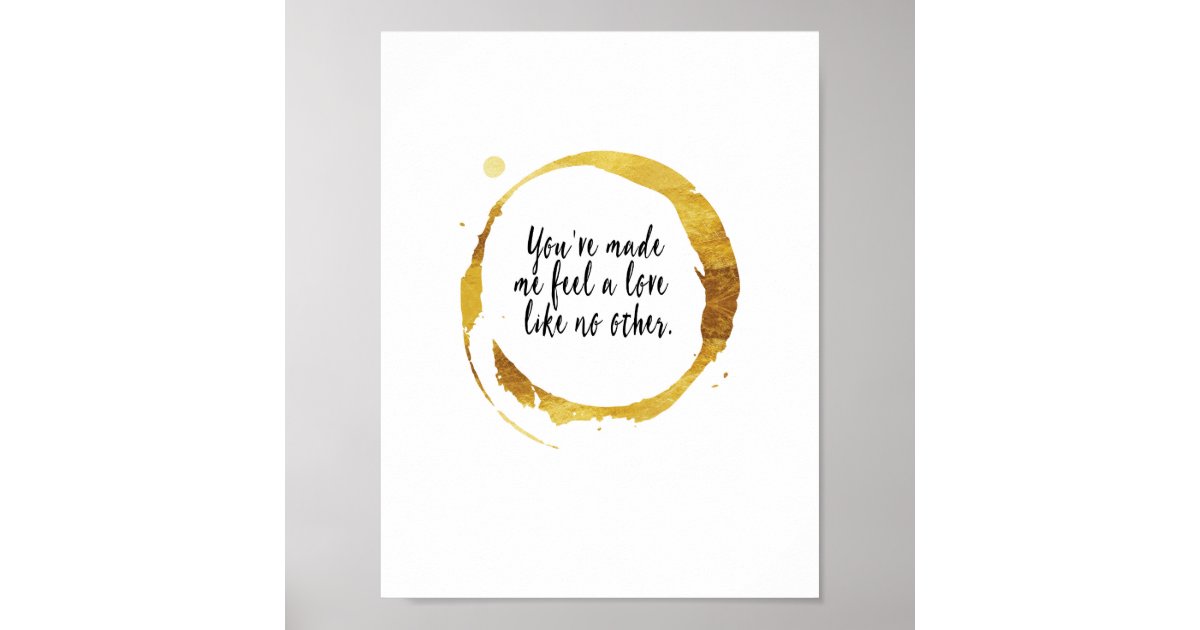 Love Quote Coffee Stain Wall Art | Zazzle