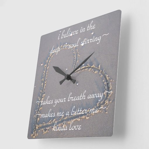 Love Quote Wall Clock | Zazzle