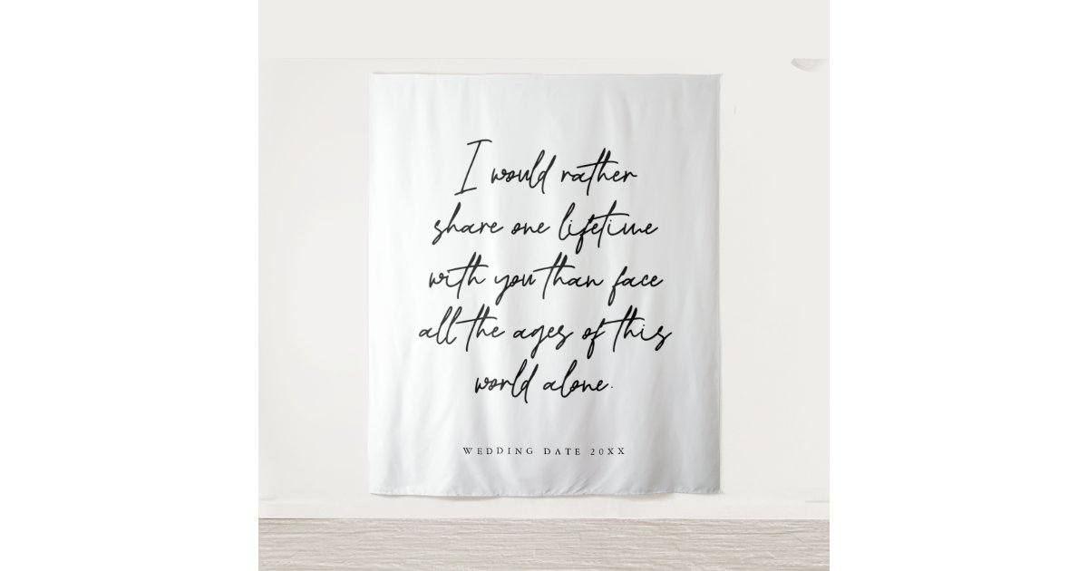 Love Quote Wedding Photo Backdrop | Zazzle