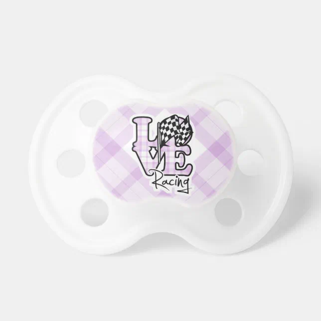 Love Racing; Checkered Flag Pacifier | Zazzle