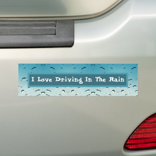 Love Rain Small Raindrops Photo Water Droplets Bumper Sticker | Zazzle