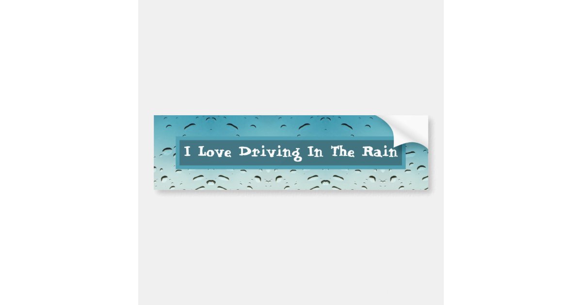 Love Rain Small Raindrops Photo Water Droplets Bumper Sticker | Zazzle