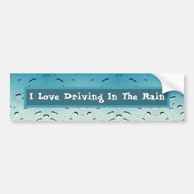 Love Rain Small Raindrops Photo Water Droplets Bumper Sticker | Zazzle