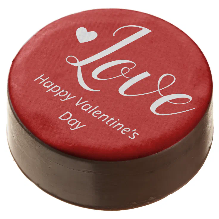 Love Red Happy Valentine’s Day Chocolate Covered Oreo | Zazzle