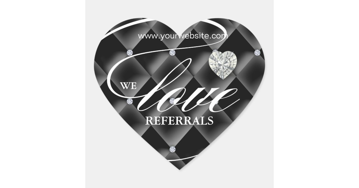Love Referrals Sticker Jewelry Heart | Zazzle