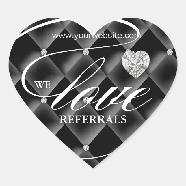 Love Referrals Sticker Jewelry Heart | Zazzle