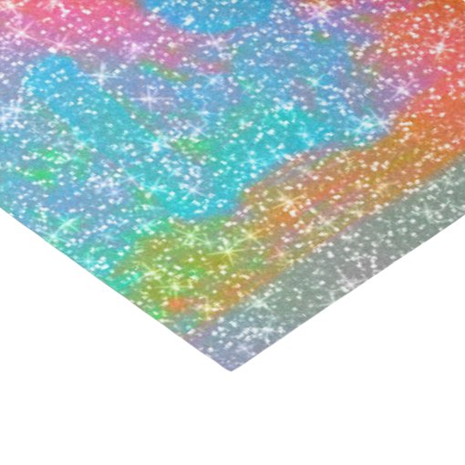 Love Retro Hippy Bohemian Pastel Pink Blue Glitter Tissue Paper | Zazzle