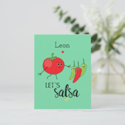 Love Salsa Dancing Humorous Cute Food Quote Postcard | Zazzle