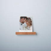 Love Script Heart Minimal Custom Wedding Photo Picture Ledge | Zazzle