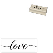 Love Script modern and elegant Rubber Stamp | Zazzle