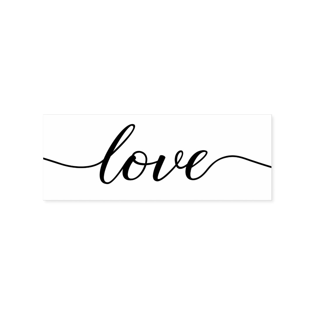 Love Script modern and elegant Rubber Stamp | Zazzle