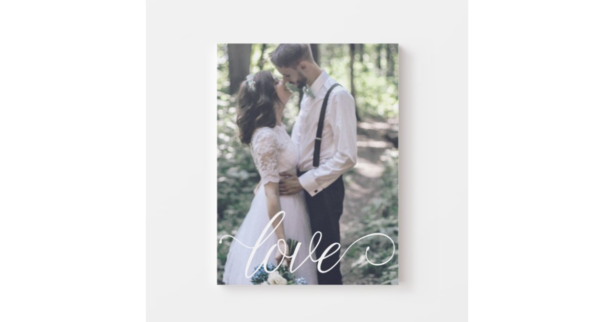 Love Script Wedding Canvas | Zazzle
