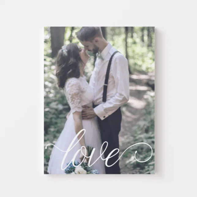 Love Script Wedding Canvas | Zazzle