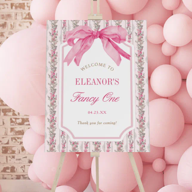 Love Shack Fancy One Birthday Welcome Sign | Zazzle