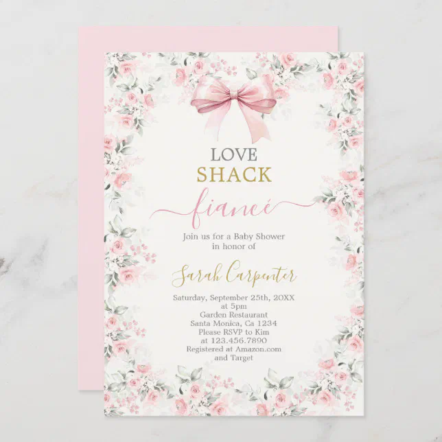 Love Shack Fiancé Bridal Shower Invitation | Zazzle