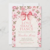 Love Shack Fiance Pink Flowers Bridal Shower Invitation | Zazzle