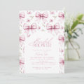 Love Shack Pink Bow Coquette Bridal Shower Invitation | Zazzle