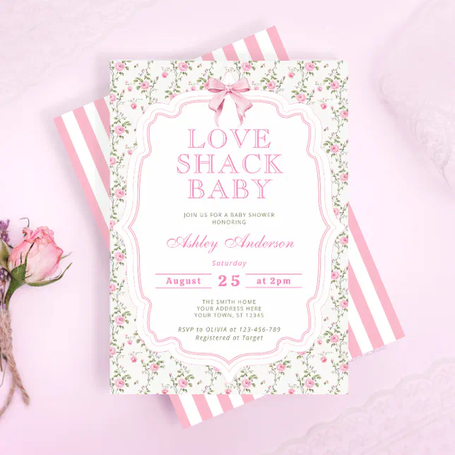 Love Shack Vintage Baby Shower Invitation | Zazzle