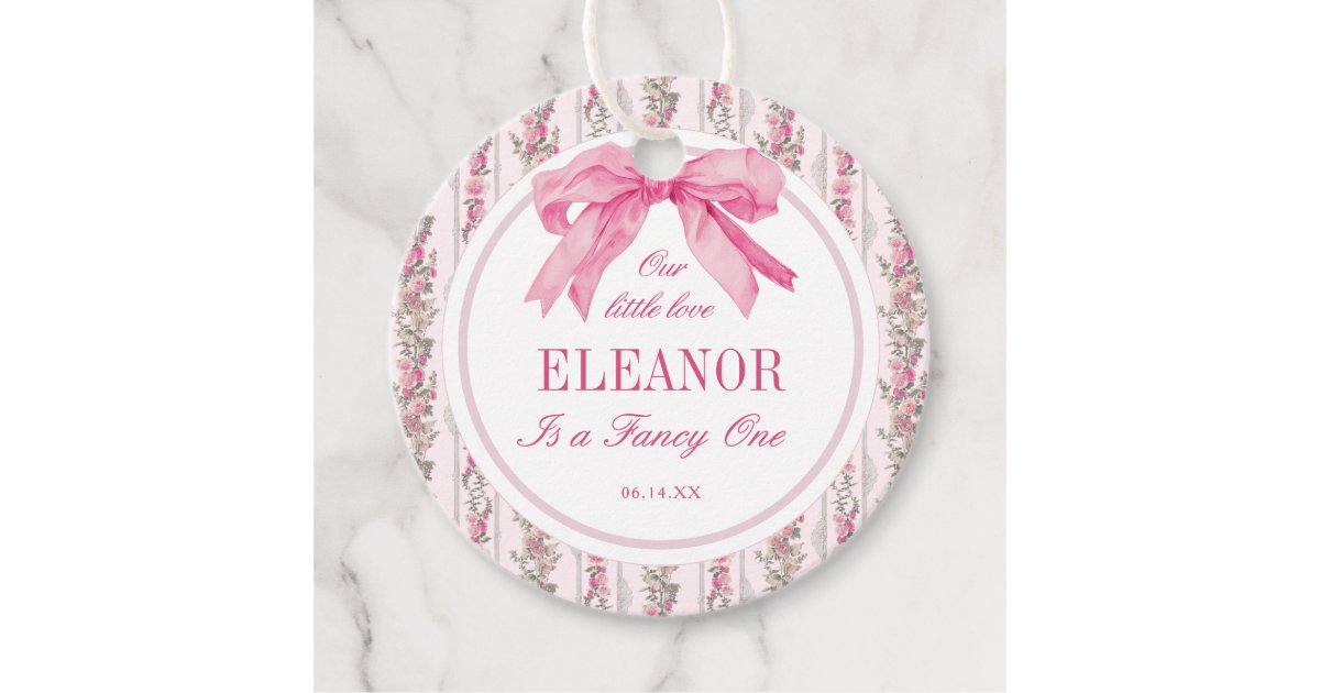 Love Shack Vintage Fancy ONE Girl Birthday Favor Tags | Zazzle