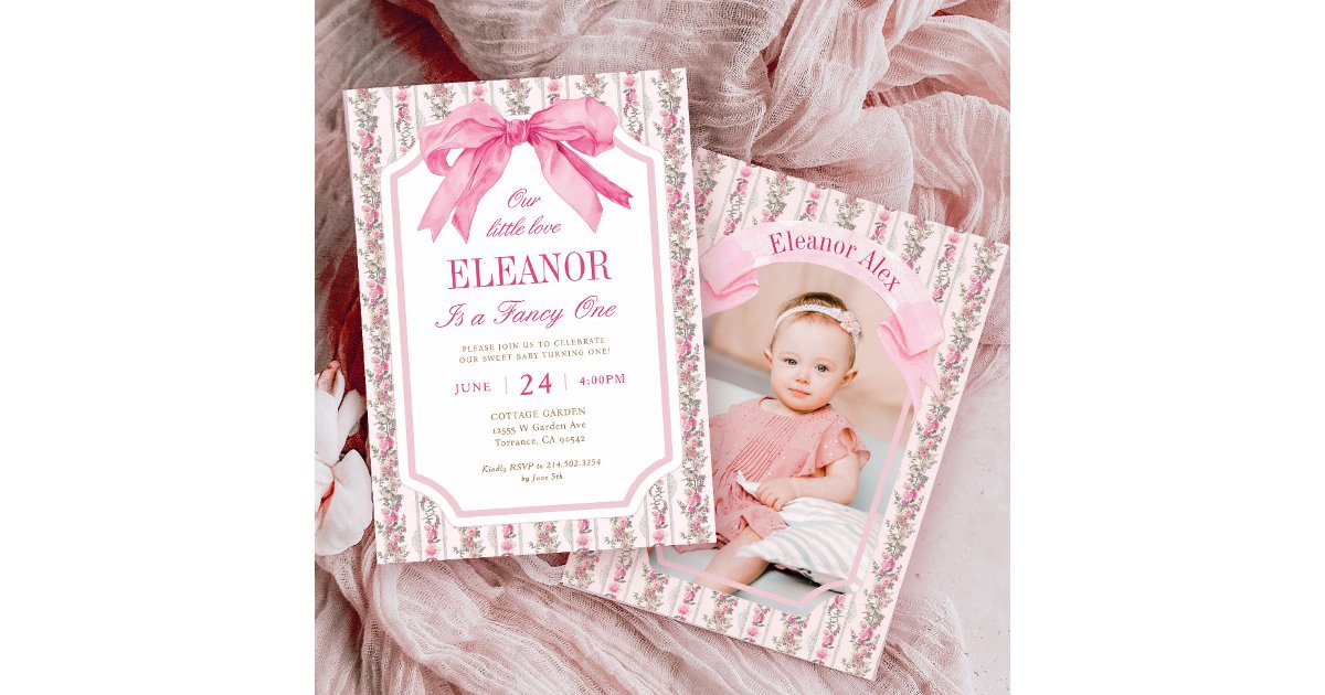 Love Shack Vintage Fancy ONE Girl Birthday Invitation | Zazzle