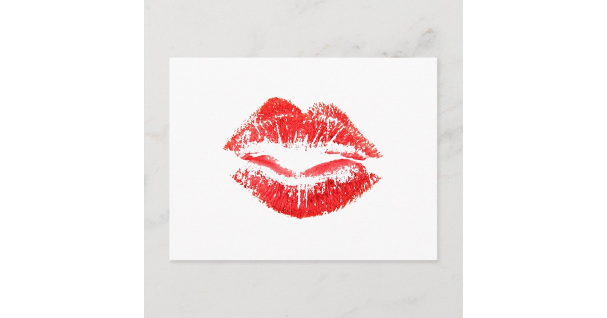 Love, Smooches, Kisses, Lips Postcard | Zazzle