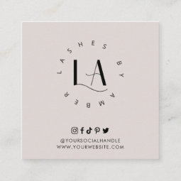 Love Snap Share Social Media Modern Font Logo Square Business Card | Zazzle