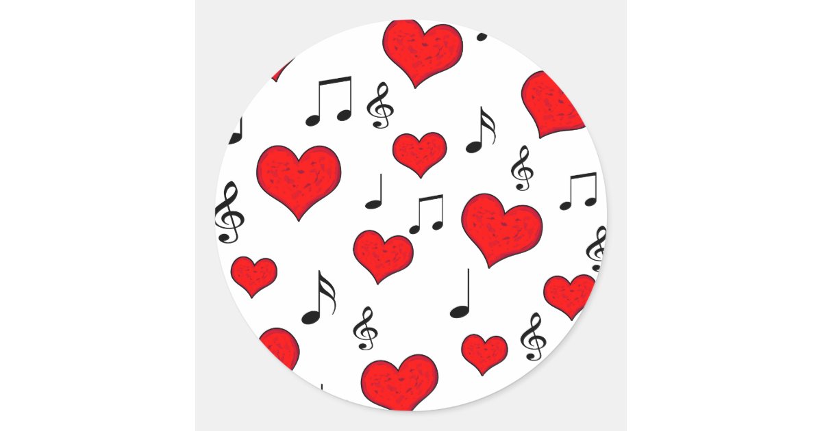 Love song classic round sticker | Zazzle