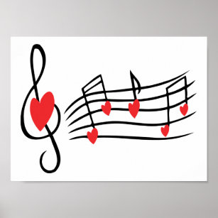 Red And Black Music Notes