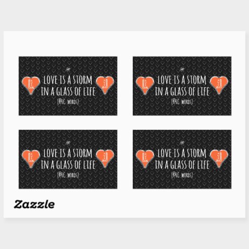 love storm poem rectangular sticker | Zazzle