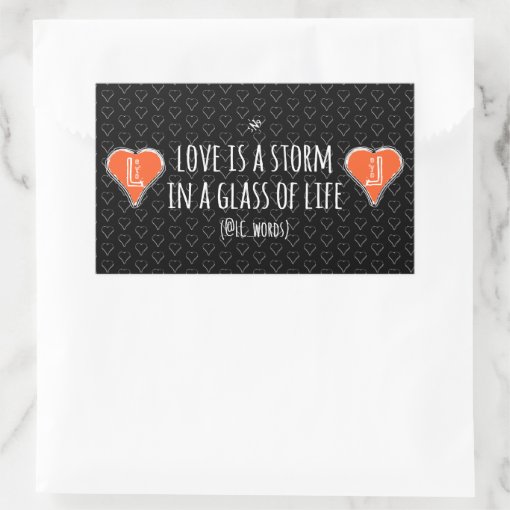 love storm poem rectangular sticker | Zazzle