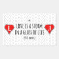 love storm poem rectangular sticker | Zazzle