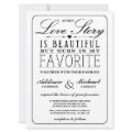 Love Story EDITABLE COLOR Wedding Invitation | Zazzle