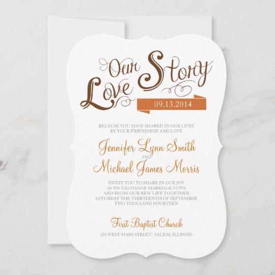 Love Story Wedding Invitation | Zazzle.com