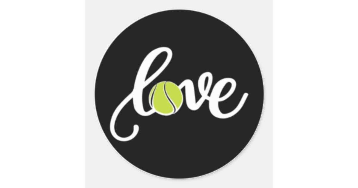 Love Tennis Sticker Tennis Ball | Zazzle