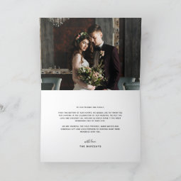 Love & Thanks Modern Hand Lettered Script Wedding Thank You Card | Zazzle