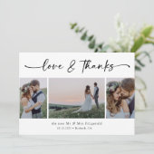 Love & Thanks Photo Wedding Thank You Card | Zazzle